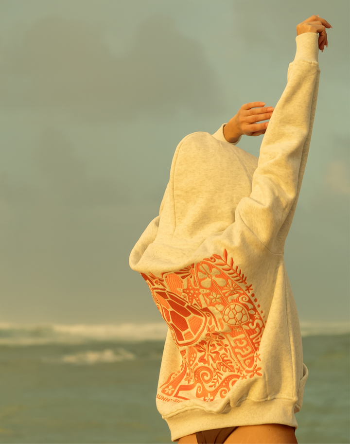“Protect the Locals” Oversized “Sunset” Embroidered Hoodie – Sunny Side ...
